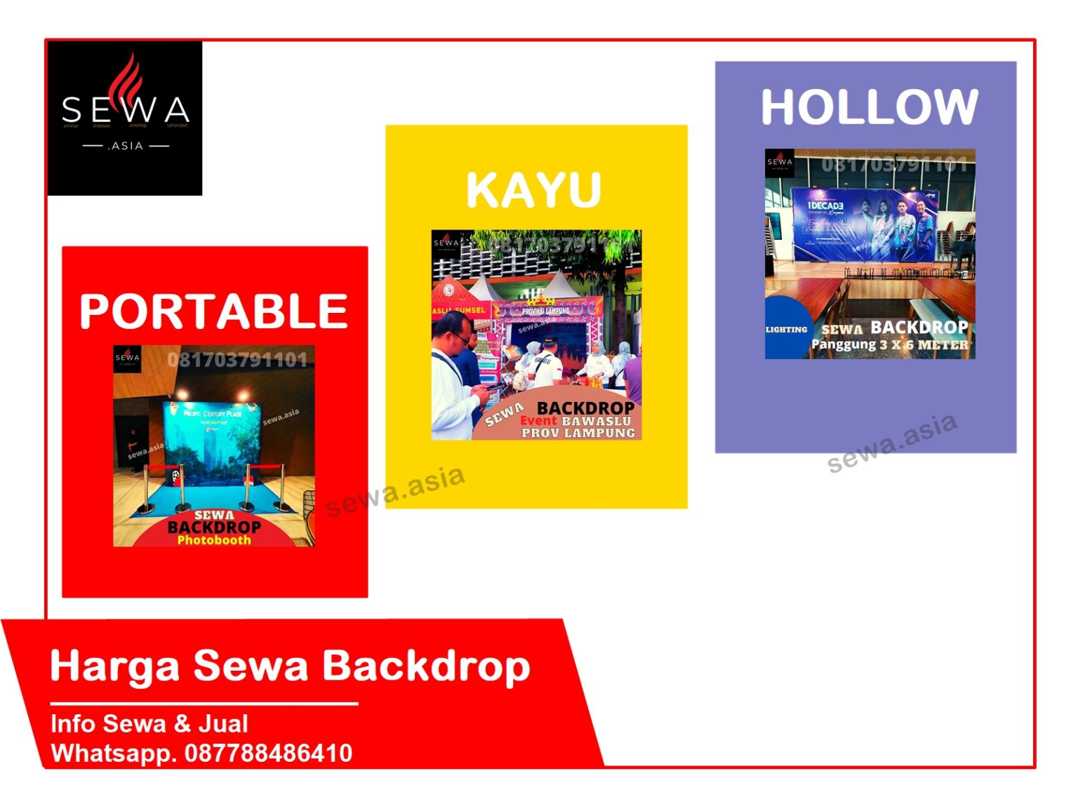 Harga Sewa Backdrop Mulai 85 Rb / Meter | SEWA ASIA